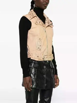 DONDUP 2000s Stud-embellished Belted Gilet