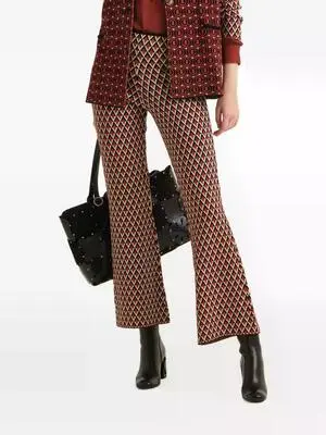 Malìparmi Jacquard-knit Cropped Trousers