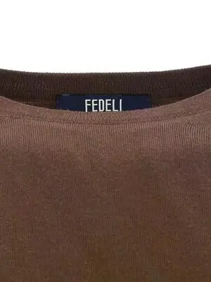 Fedeli Ribbed-trim Fine-knit Wool Sweater - Brown
