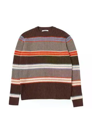 EDMMOND STUDIOS Striped Ribbed-knit Sweater
