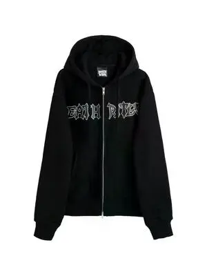 DEATH RITES Script Zip-up Hoodie - Black
