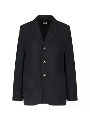 Comme Des Garçons Layered Notched-lapel Blazer