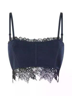 Pinko Lace-trim Knitted Top - Blue