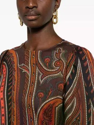 Etro Paisley-print Long-sleeve Dress