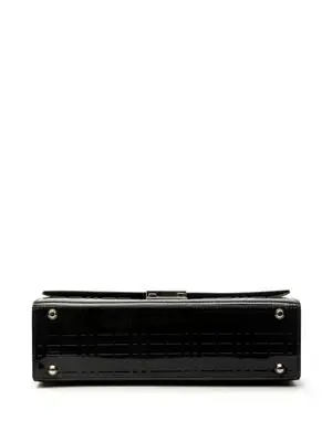 Burberry 2000-2017 House Check Embossed Patent Crossbody Bag