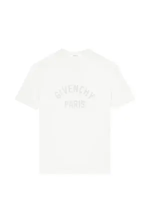 Givenchy T-shirt In Knit With Paris Pearl Embroidery - Neutrals