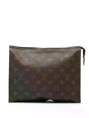 LOUIS VUITTON 1984 Monogram Toiletry Pouch 26 Clutch Bag - Brown