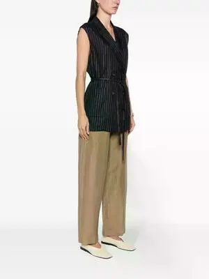 Brunello Cucinelli Pinstripe-pattern Belted Waistcoat
