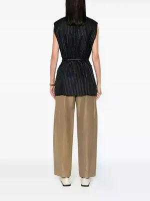 Brunello Cucinelli Pinstripe-pattern Belted Waistcoat