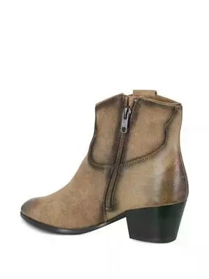 Ash Fame Distressed Ankle Cowboy Boots