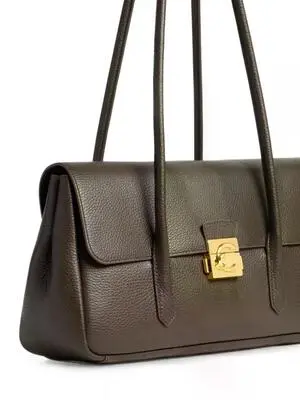 COCCINELLE C-me Lock Grained Shoulder Bag