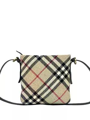 Burberry 2000-2017 Supernova Check Wool Crossbody Bag