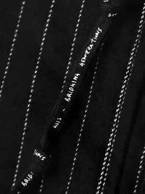 ALIS Pinstripe-print Hooded Bomber Jacket