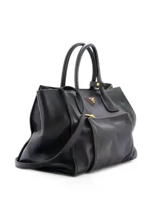 Prada Front Pocket Wing Convertible Soft Calf Tote Bag