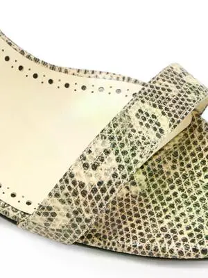 Manolo Blahnik Chaos Snakeskin-effect Leather Sandals