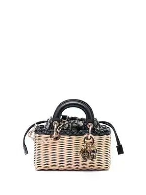 DIOR 2023 Micro Wicker Oblique Lady D Joy Satchel