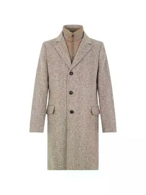 Fedeli Herringbone-pattern Single-breasted Coat