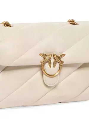 Pinko Medium Love Bag Puff Maxi Quilt New Buckle Shoulder Bag - Neutrals