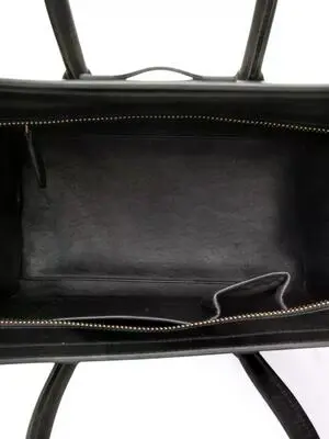 Celine 2014 Mini Bicolor Canvas And Leather Luggage Tote Bag
