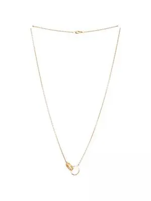 Cartier Love Interlocking 18k Rose Gold Necklace - Pink