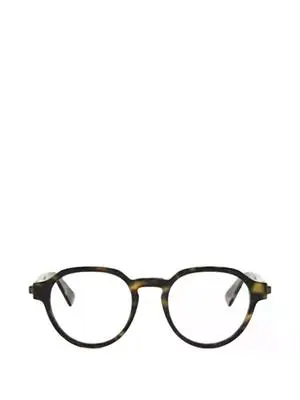 BVLGARI Tortoiseshell-effect Round-frame Glasses - Brown