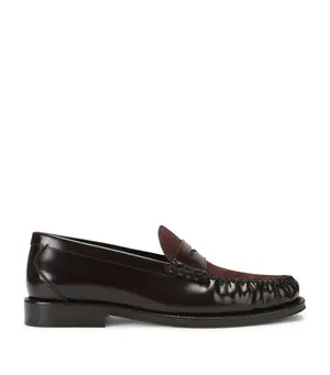 Brunello Cucinelli Patent Leather Penny Loafers - Brown
