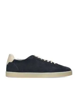 Brunello Cucinelli Suede Low-top Sneakers - Navy