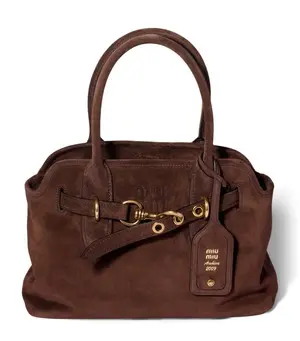 Miu Miu Suede Aventure Top-handle Bag