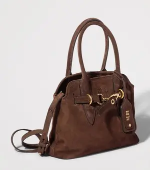 Miu Miu Suede Aventure Top-handle Bag