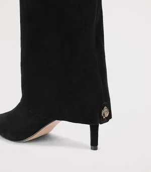 Kurt Geiger Suede Mansion Fold Heeled Boots 90