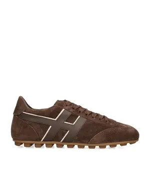 Hogan Suede Allacciato Sneakers - Brown