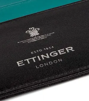 ETTINGER Leather Sterling Flat Card Holder