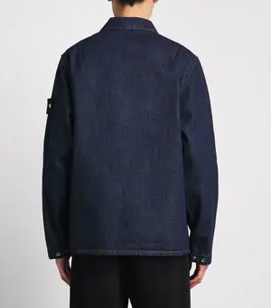 Stone Island Zip-up Denim Overshirt