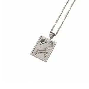 CIER Leo Zodiac Necklace - Silver