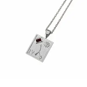 CIER Cancer Zodiac Necklace - Silver