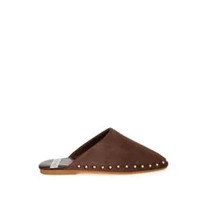 RAG & CO Corbera Studs Embellished Flat Mules In By - Brown