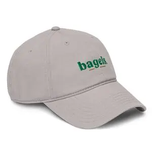 ANCHOR & CREW Bagels Slogan Cotton Embroidered Cap - Grey