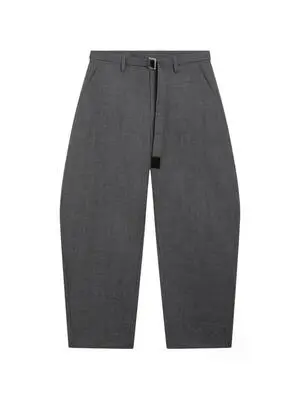 Sacai Belted Wide-leg Trousers - Grey