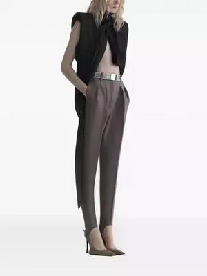 MUGLER Taupe Carrot Pants