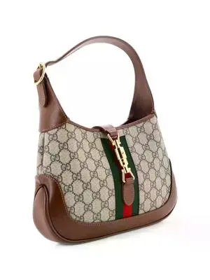 Gucci Jackie 1961 Gg Coated Canvas Small Hobo Bag