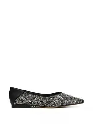 TWENTY FOURHAITCH Celyne Rhinestone-embellished Flat Pumps