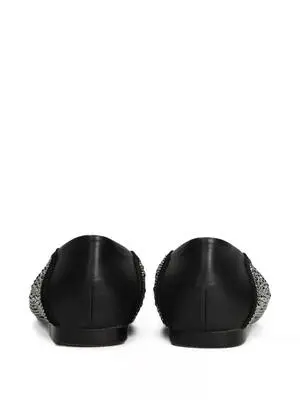 TWENTY FOURHAITCH Celyne Rhinestone-embellished Flat Pumps