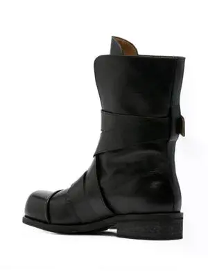 EGONLAB Buckled Leather Boots
