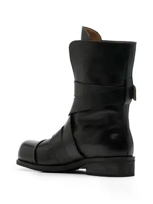 EGONLAB Buckled Leather Boots