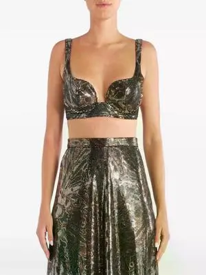 Etro Sequin-embellished Underwire Top - Black
