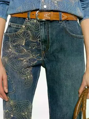Isabel Marant Étoile Imane Embroidered Faded-effect Jumpsuit