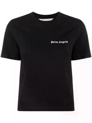 Palm Angels Chest Logo-print Detail T-shirt - Black