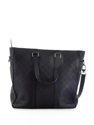 LOUIS VUITTON Tadao Handbag Damier Infini Leather Pm Tote Bag - Black