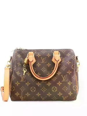 LOUIS VUITTON Speedy Bandouliere Bag Monogram Canvas 25 Satchel - Brown