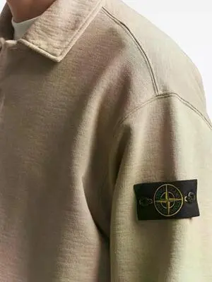 Stone Island Logo-patch Long-sleeve Polo Shirt